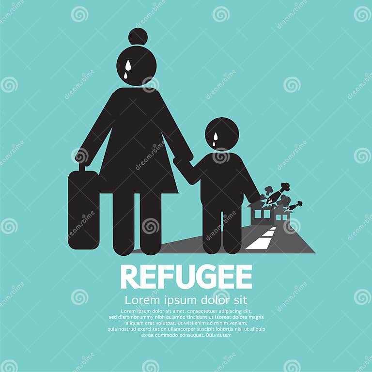 Refugees Evacuee Symbol. stock vector. Illustration of refugees - 61627425