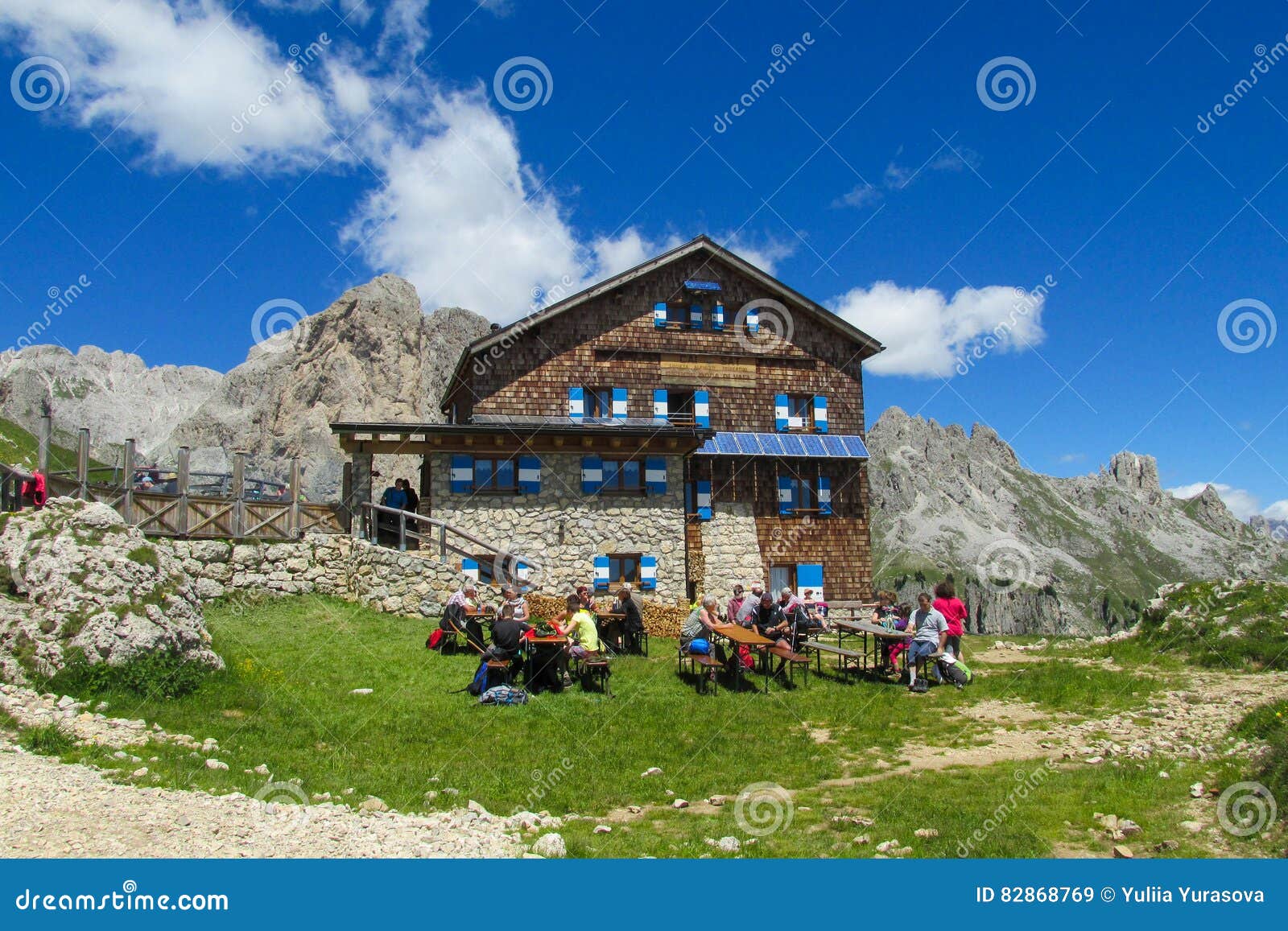 Refugio Hotel and Restaurant in the Alps Editorial Stock Image - Image ...