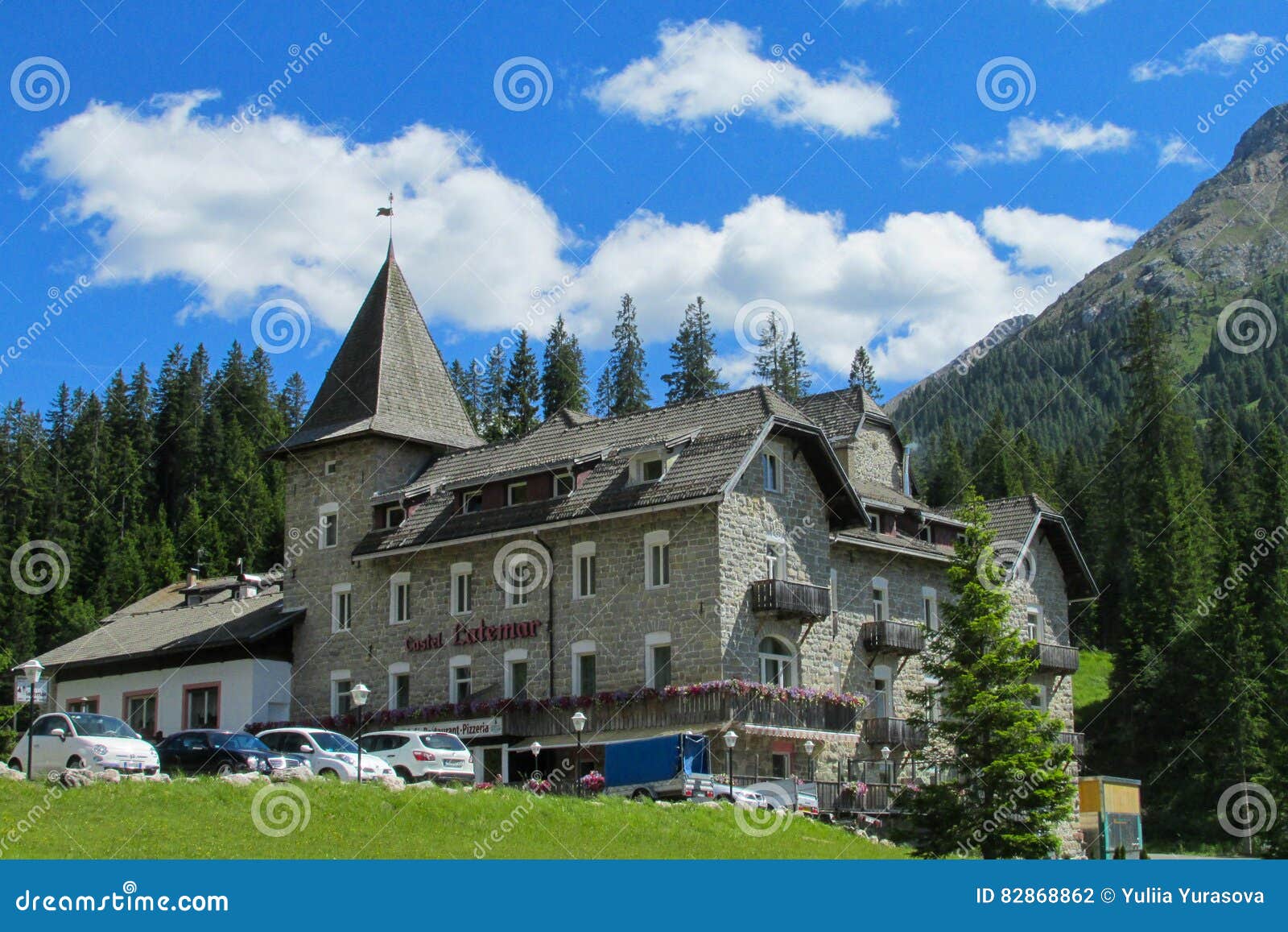 Refugio Hotel and Restaurant in the Alps Editorial Photography - Image ...