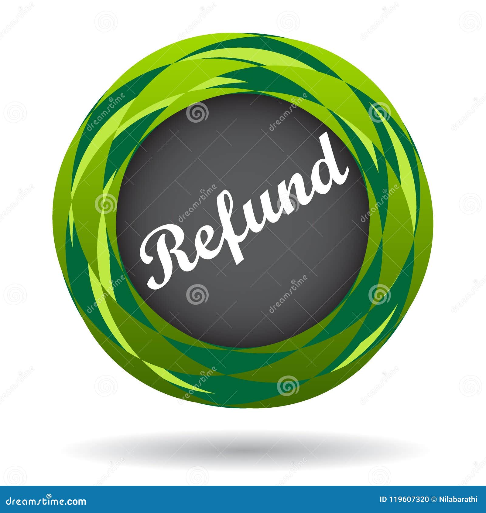 Refund colorful icon stock illustration. Illustration of bright - 119607320
