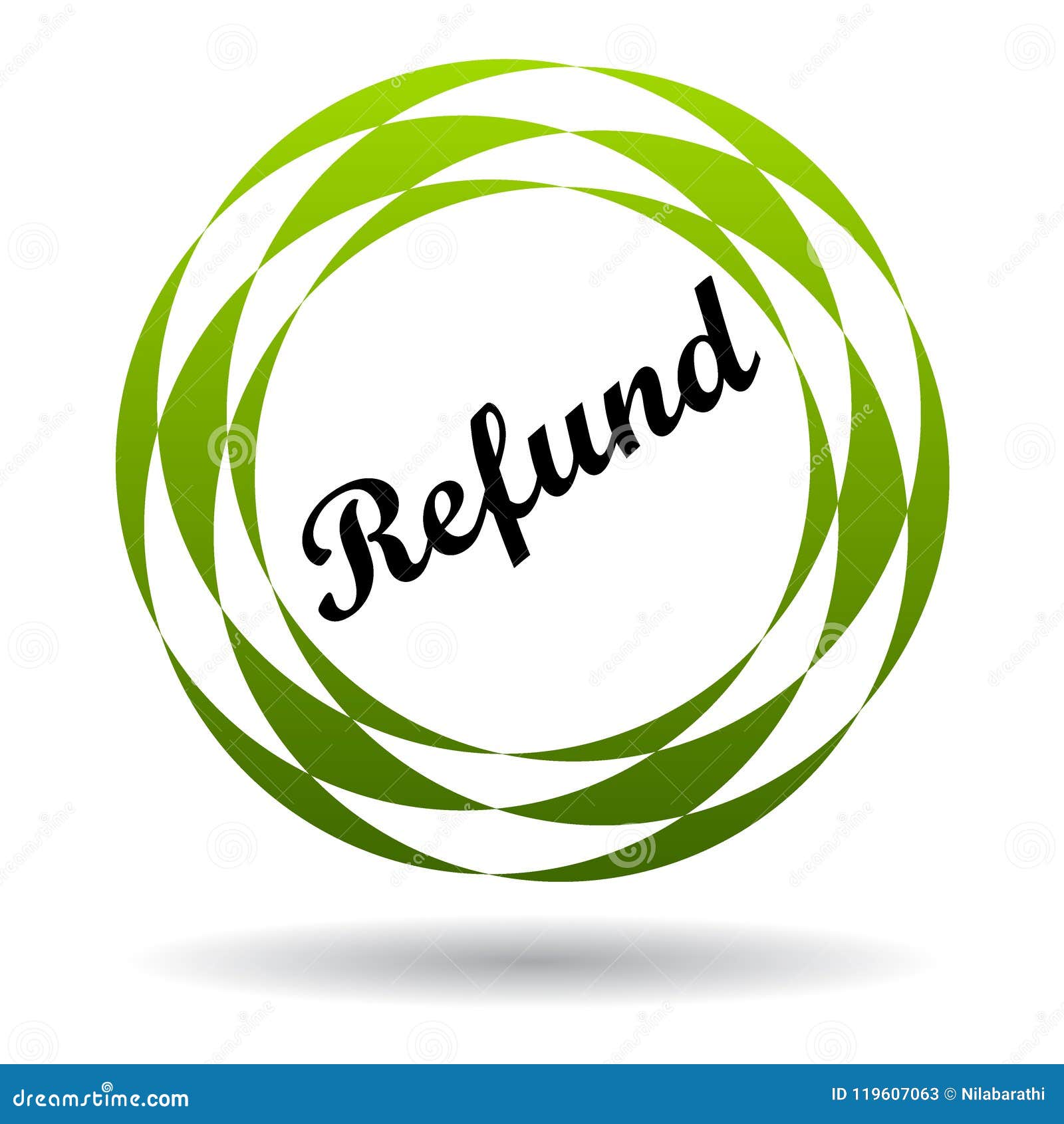 Refund colorful icon stock illustration. Illustration of clip - 119607063