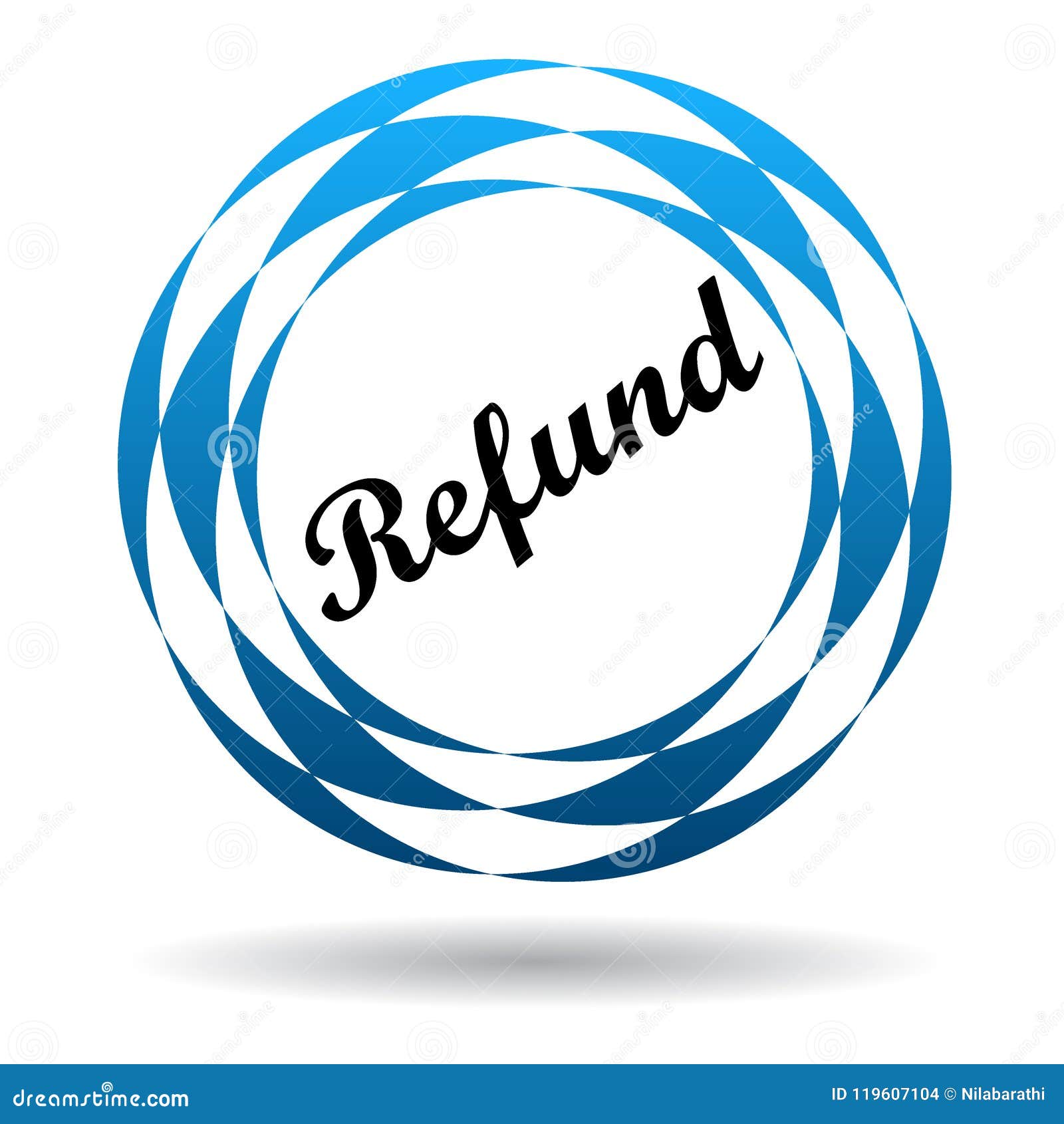 Refund colorful icon stock illustration. Illustration of color - 119607104
