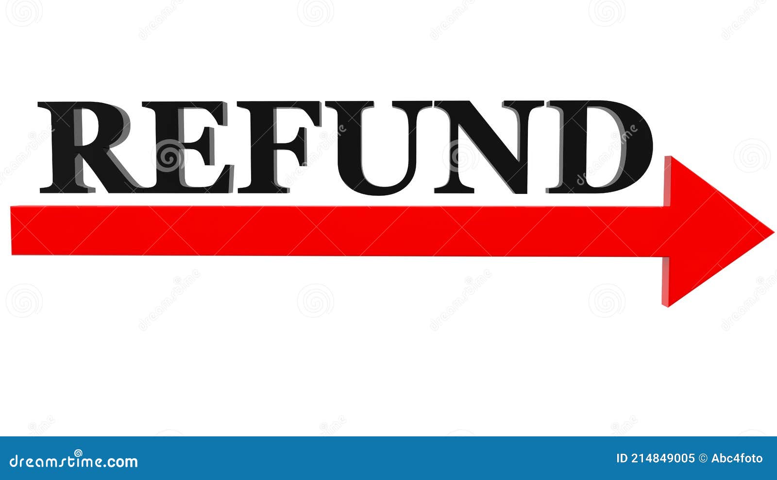 Refund Concept with Black Arrow Stock Illustration - Illustration of ...