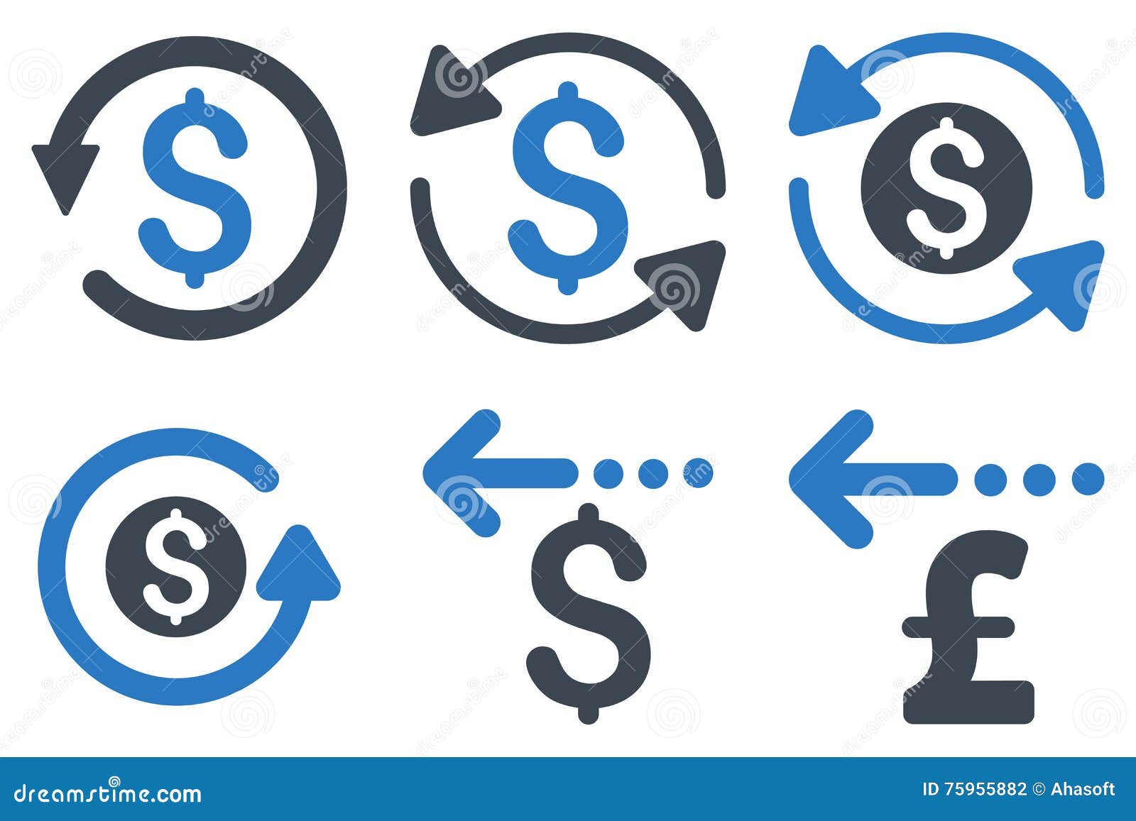 Refund Flat Vector Icons stock vector. Illustration of flat - 75955882
