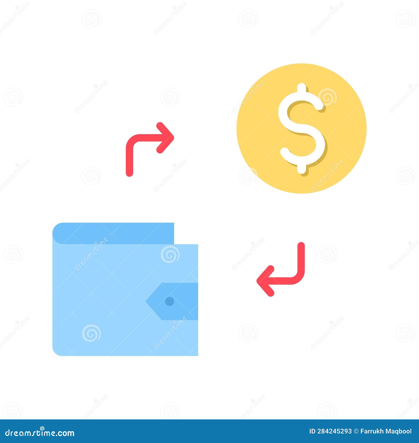 Refund Icon Image. stock vector. Illustration of isolated - 284245293