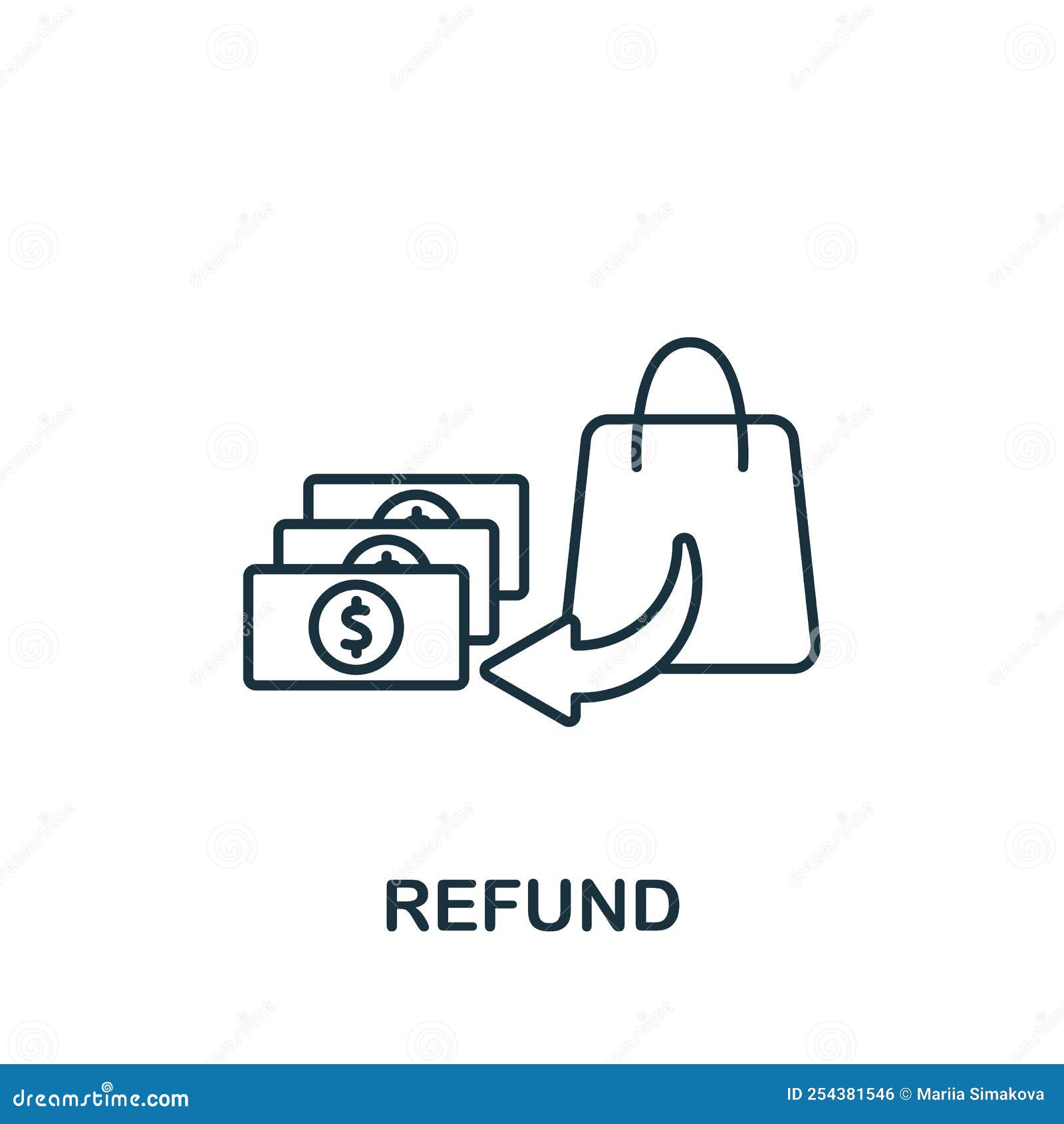 Refund Icon. Line Simple Line Retail Icon for Templates, Web Design and ...