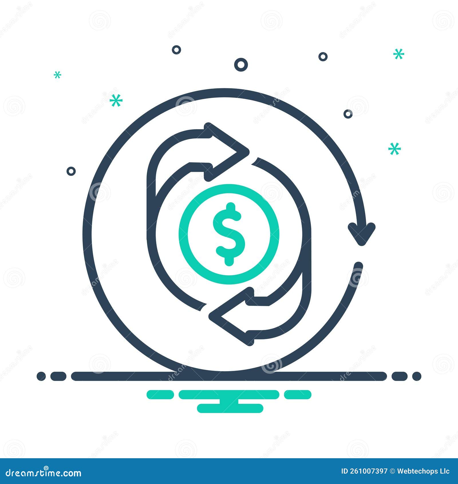 Mix Icon for Refund, Withdrawal and Refundment Stock Vector ...