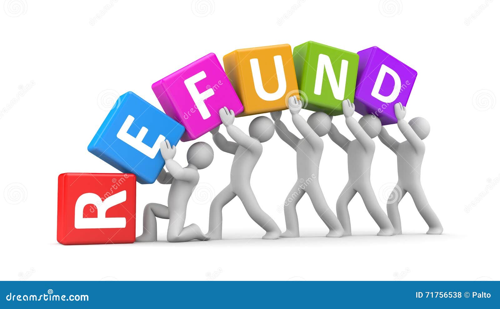 Refund. Text on the ropes stock illustration. Illustration of colleague ...