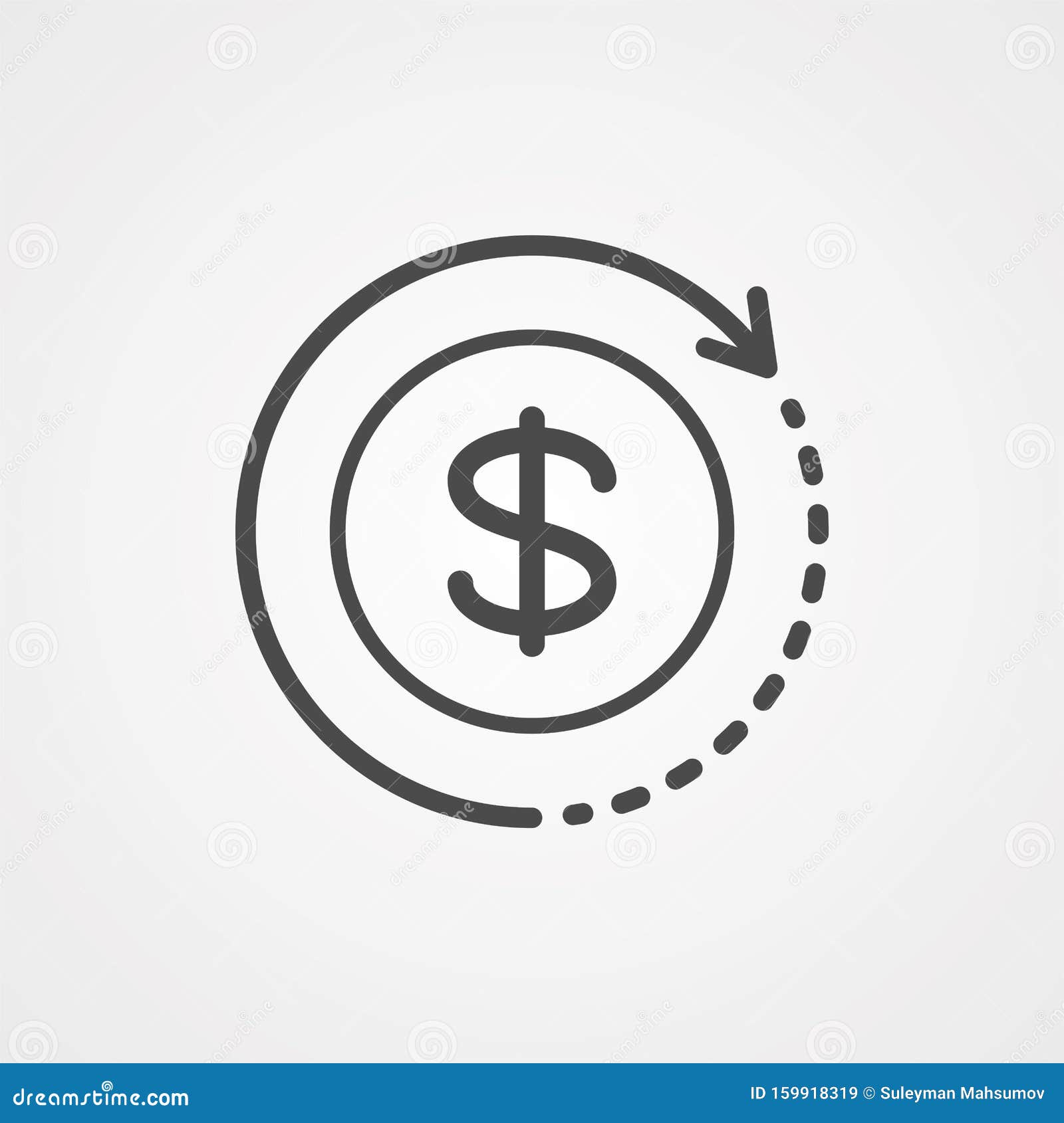 Refund Vector Icon Sign Symbol Stock Illustration - Illustration of ...