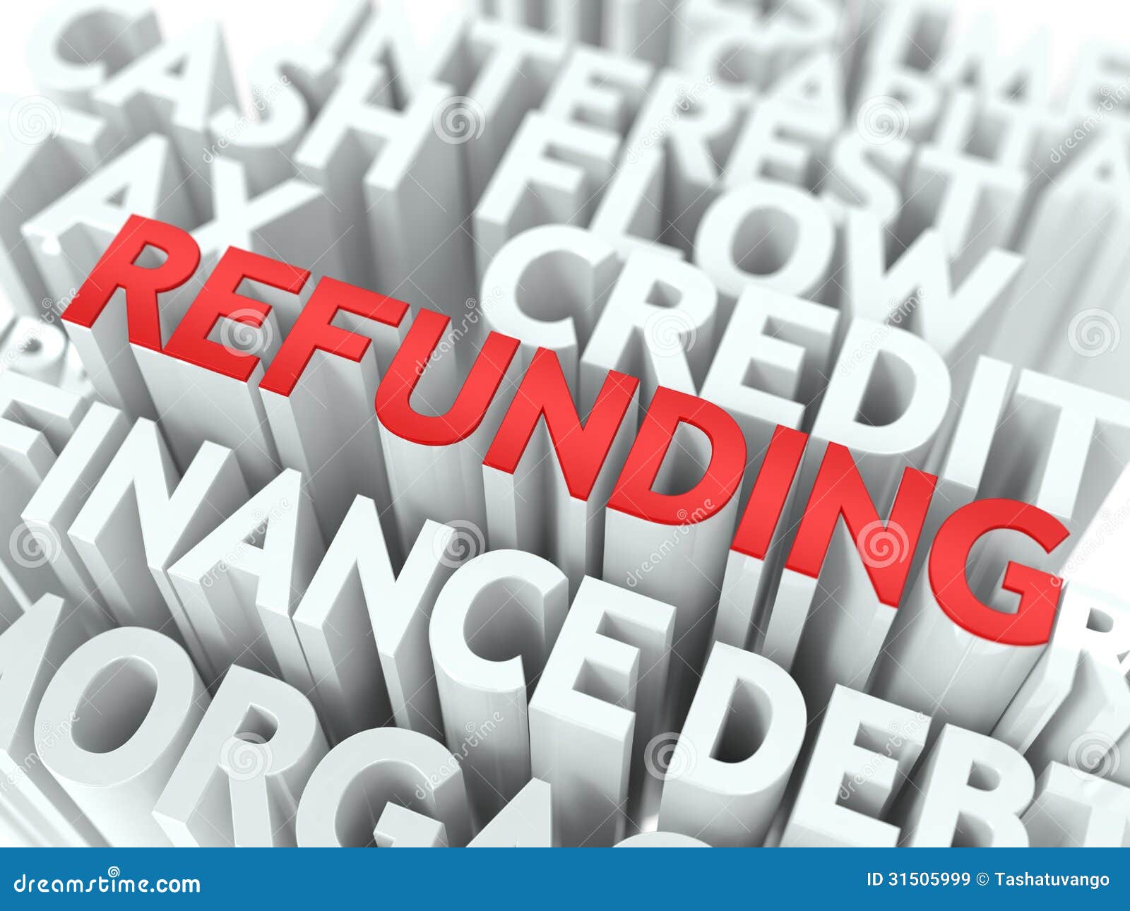 Refunding. the Wordcloud Concept. Stock Illustration - Illustration of ...