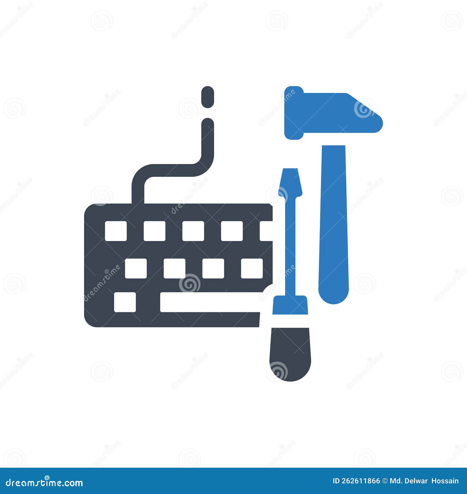 Refurbish tools icon stock vector. Illustration of symbol - 262611866