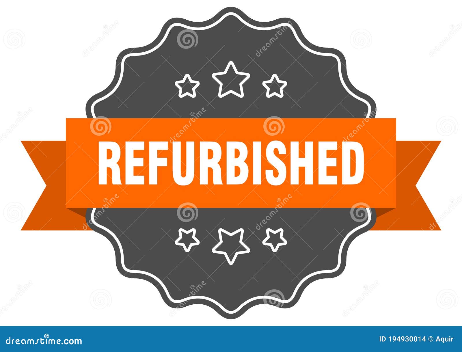 Refurbished Label. Refurbished Isolated Seal. Sticker. Sign Stock ...