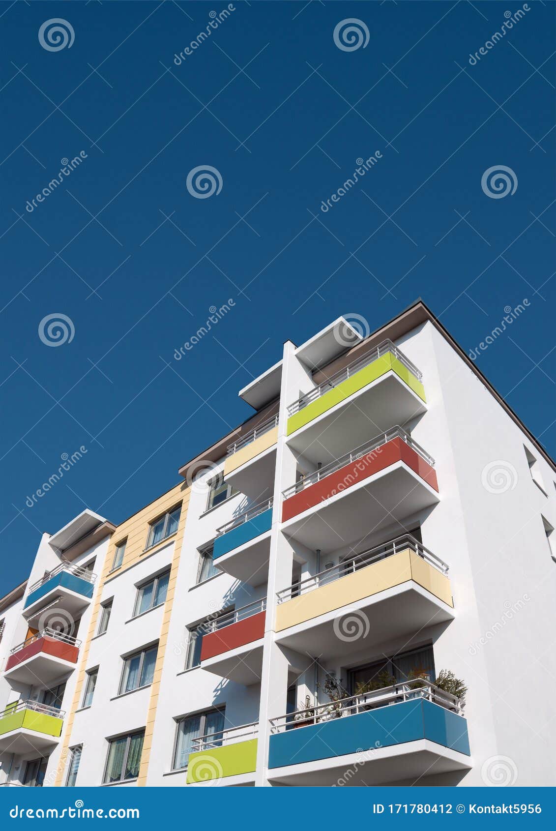 Refurbished social housing stock photo. Image of apartments - 171780412