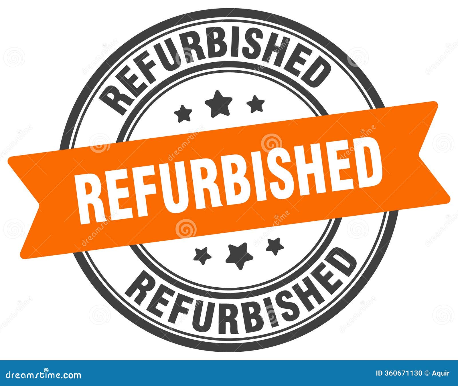 Refurbished Stamp. Refurbished Label On Transparent Background. Round ...