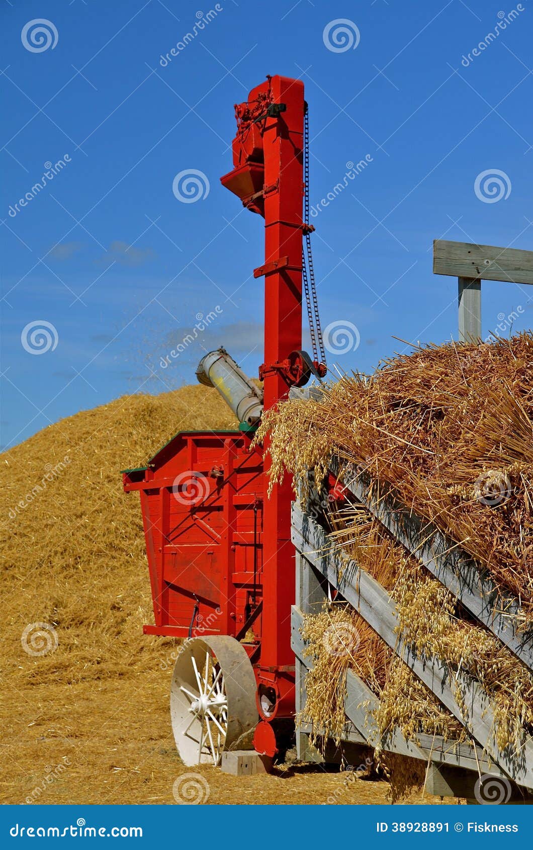 Refurbished Threshing Machine Stock Image - Image of bundles, country ...
