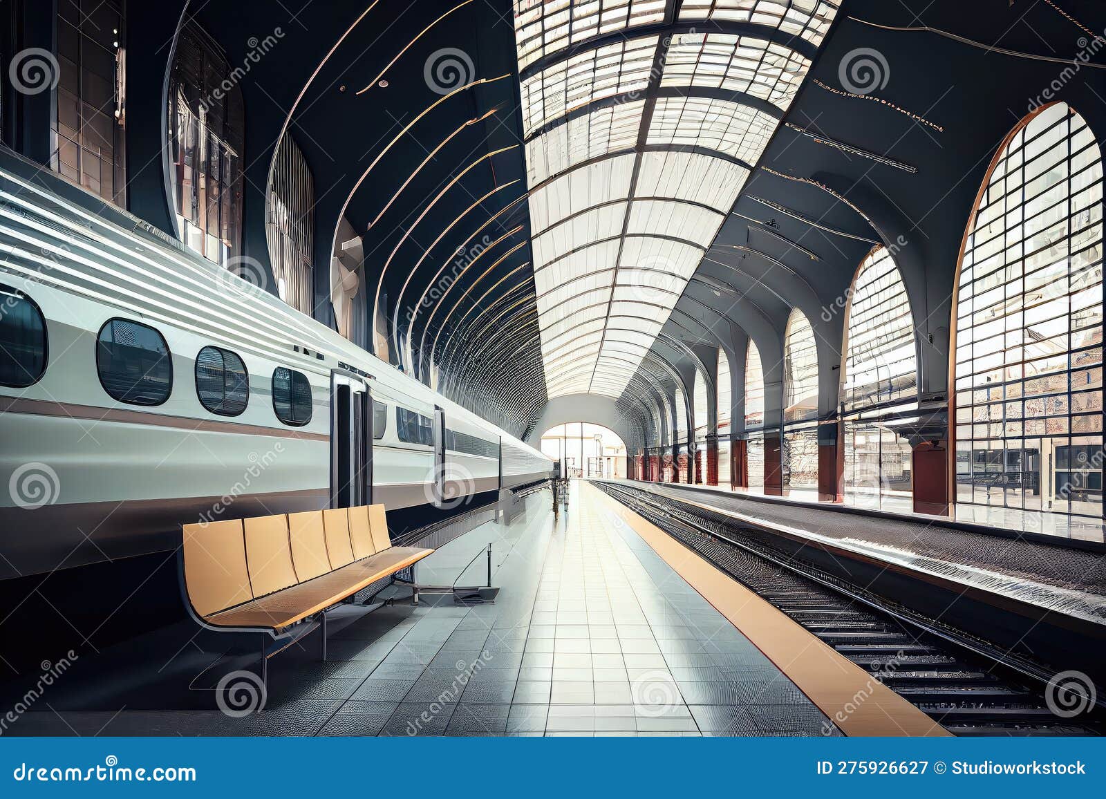 Refurbished Train Station with Modern Amenities and Sleek Design ...