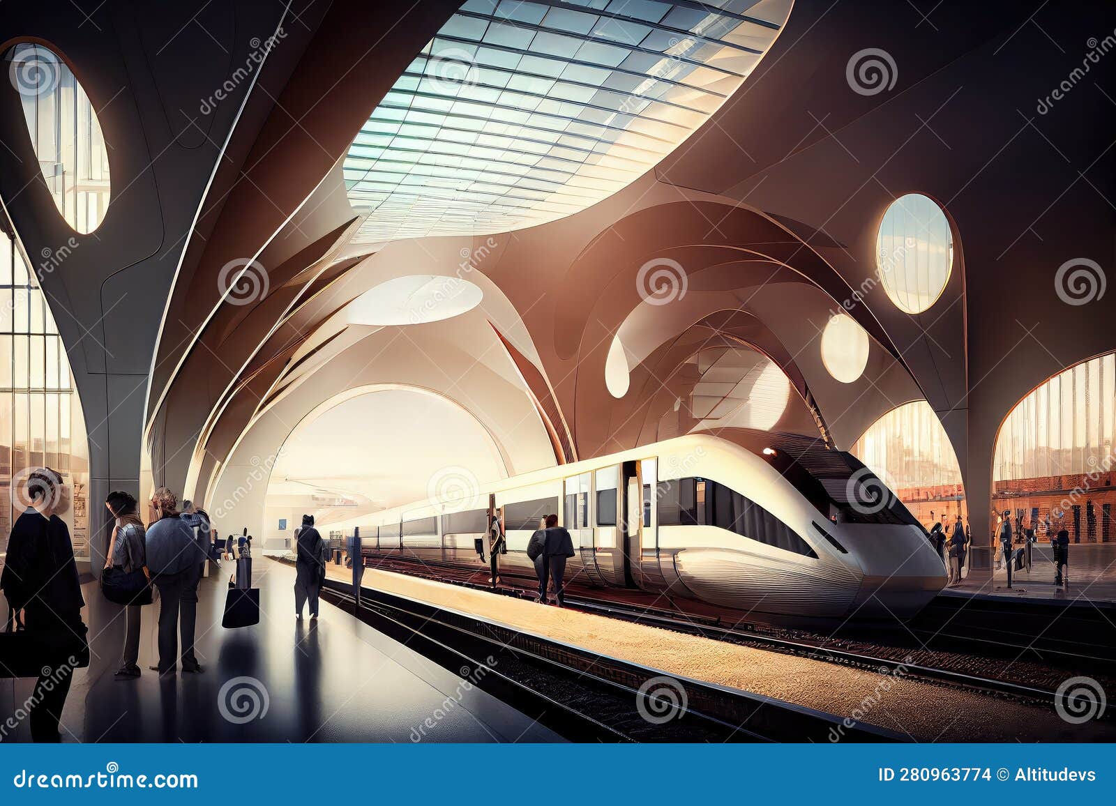 Refurbished Train Station with Modern Amenities and Sleek Design ...