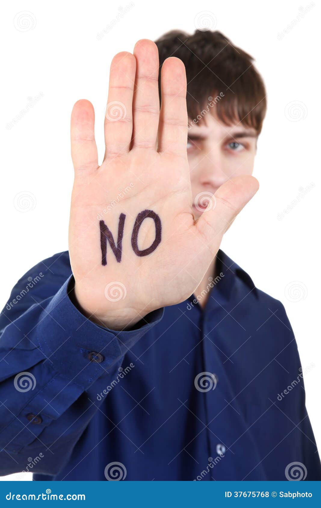 Refusal Gesture stock photo. Image of handsome, negative - 37675768