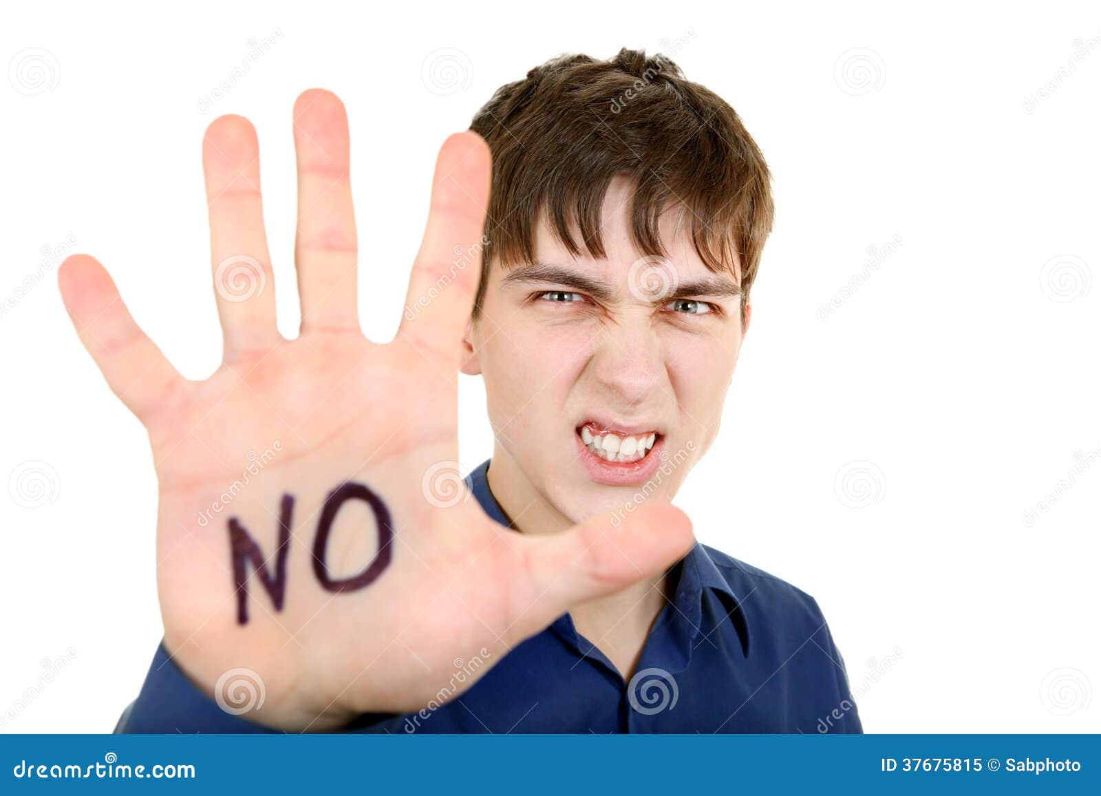 Refusal Gesture stock image. Image of handsome, social - 37675815
