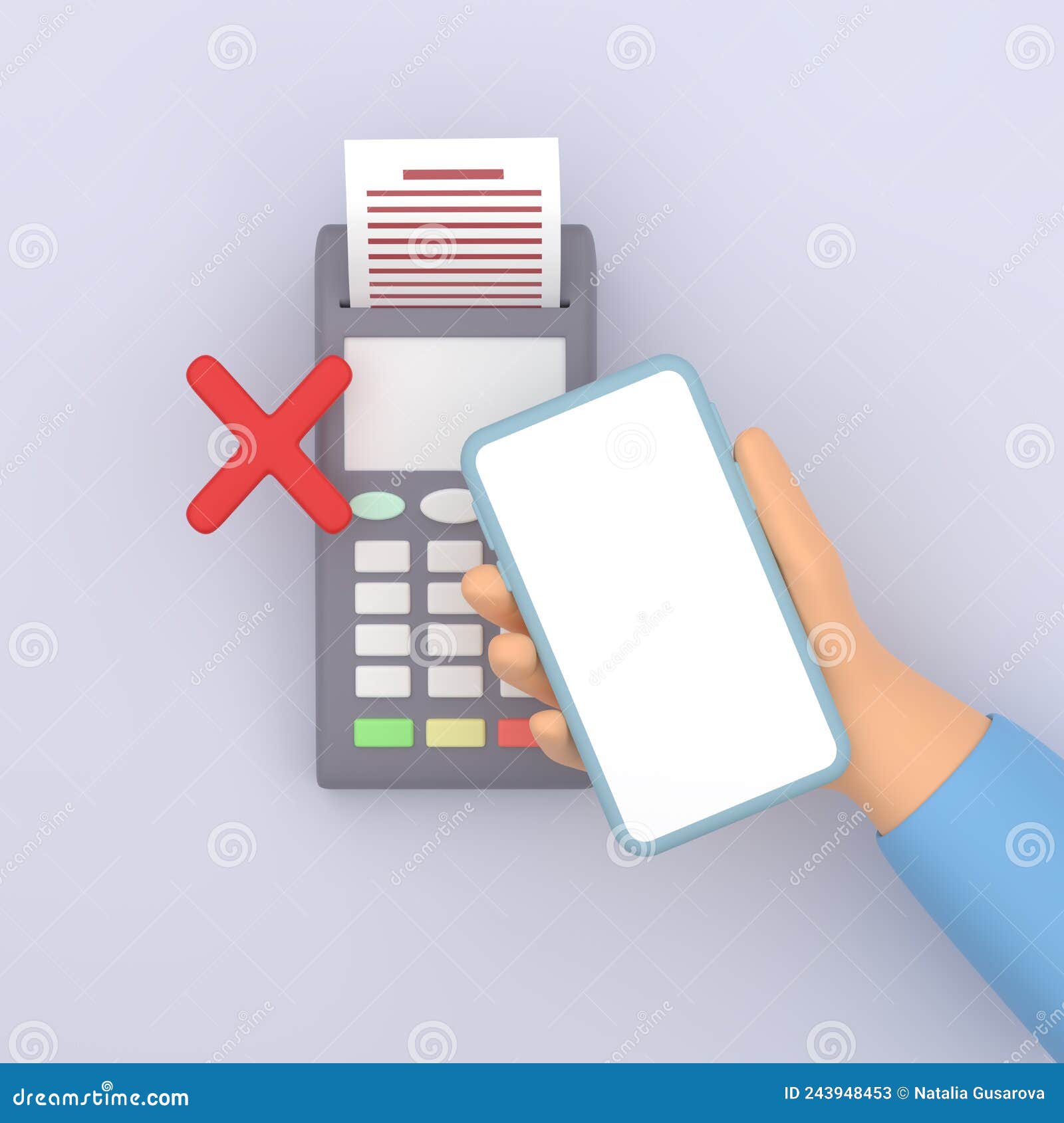 Refusal, Rejection of Mobile Payment. the Client Cannot Pay. the Card ...