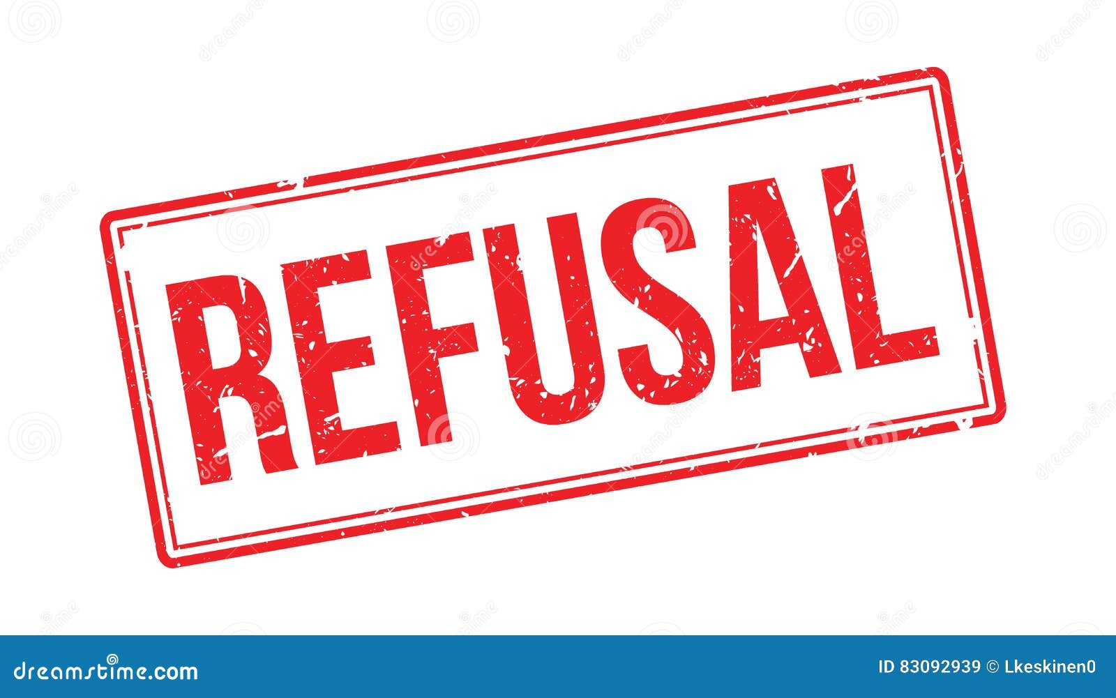 Refusal rubber stamp stock image. Image of isolated, sign - 83092939