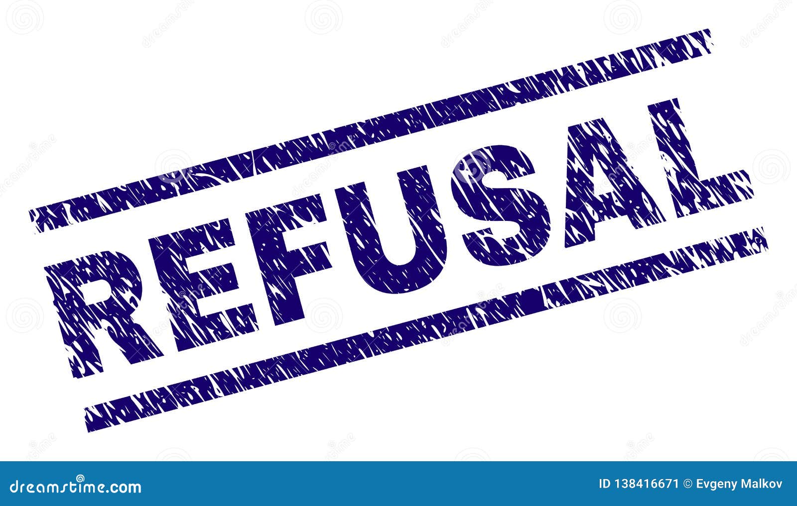 Scratched Textured REFUSAL Stamp Seal Stock Vector - Illustration of ...