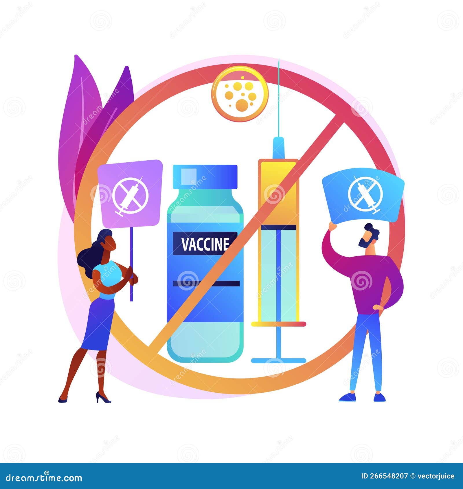 Refusal of Vaccination Abstract Concept Vector Illustration Stock ...