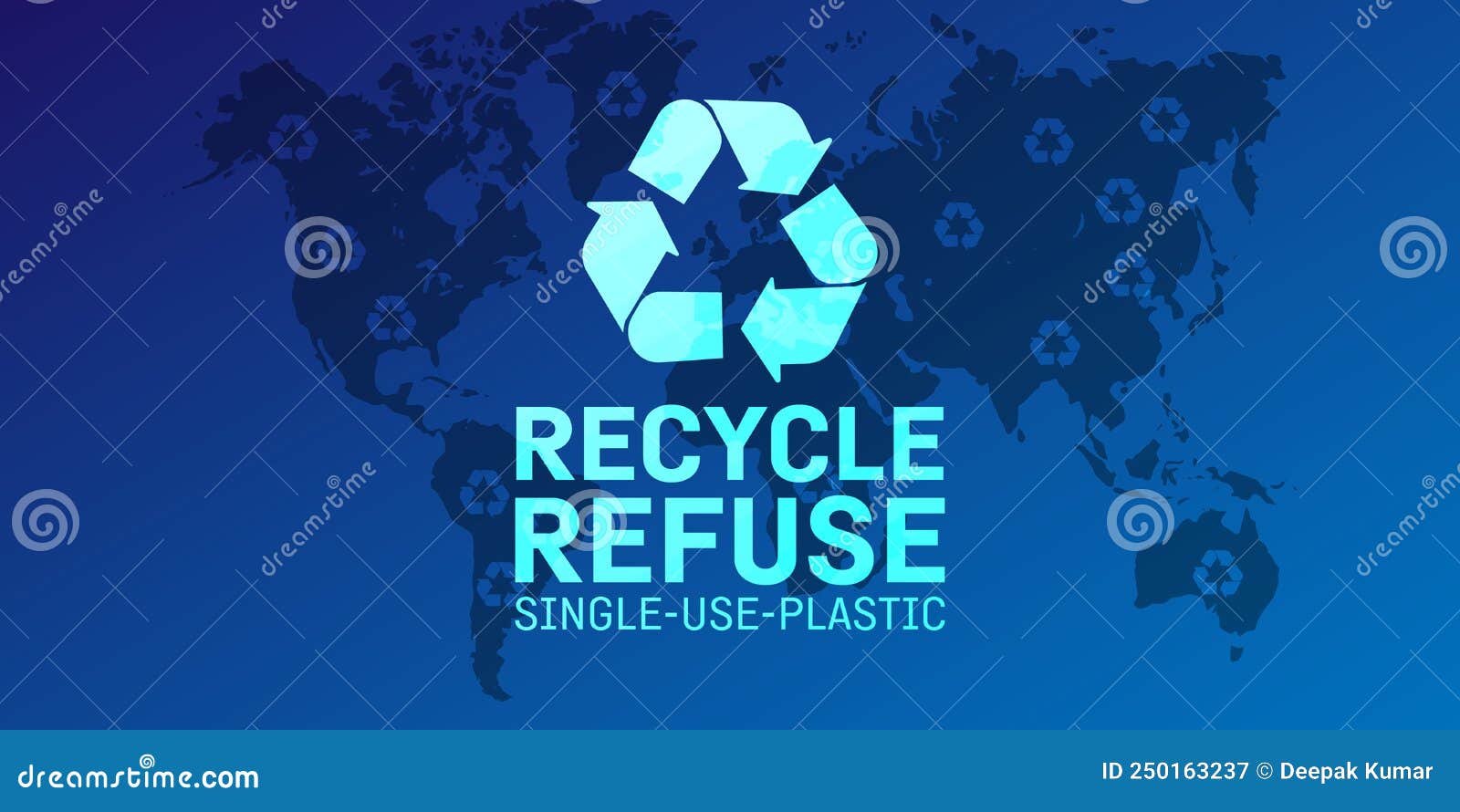 Refuse or Avoid Single-use Plastic Campaign with a World Map Stock ...
