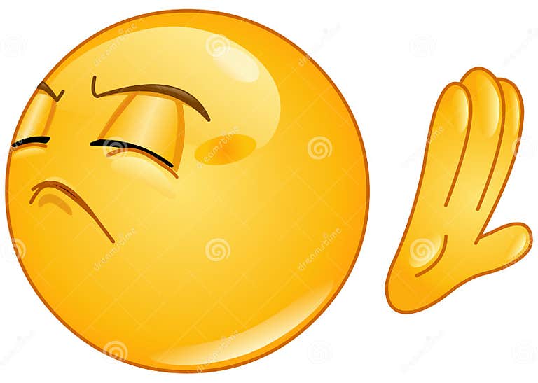 Refuse emoticon stock vector. Illustration of comic, cartoon - 37540068