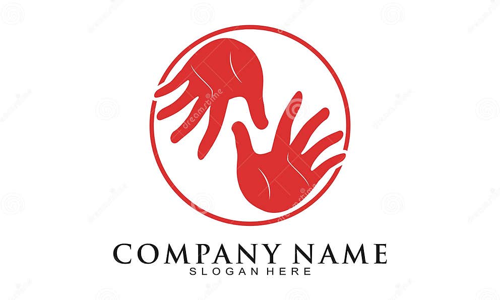 Refuse Hand Illustration Vector Logo Stock Vector - Illustration of ...