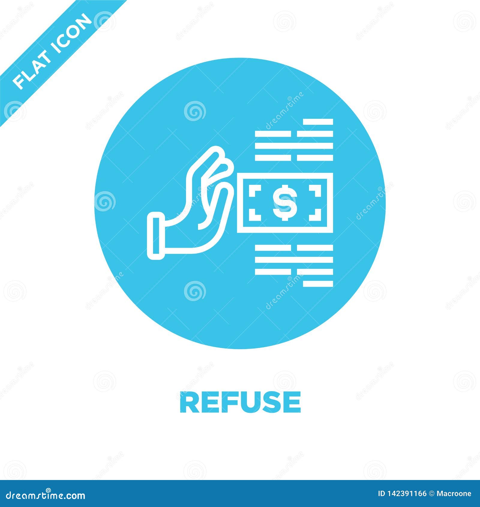Refuse Icon Vector from Corruption Elements Collection. Thin Line ...