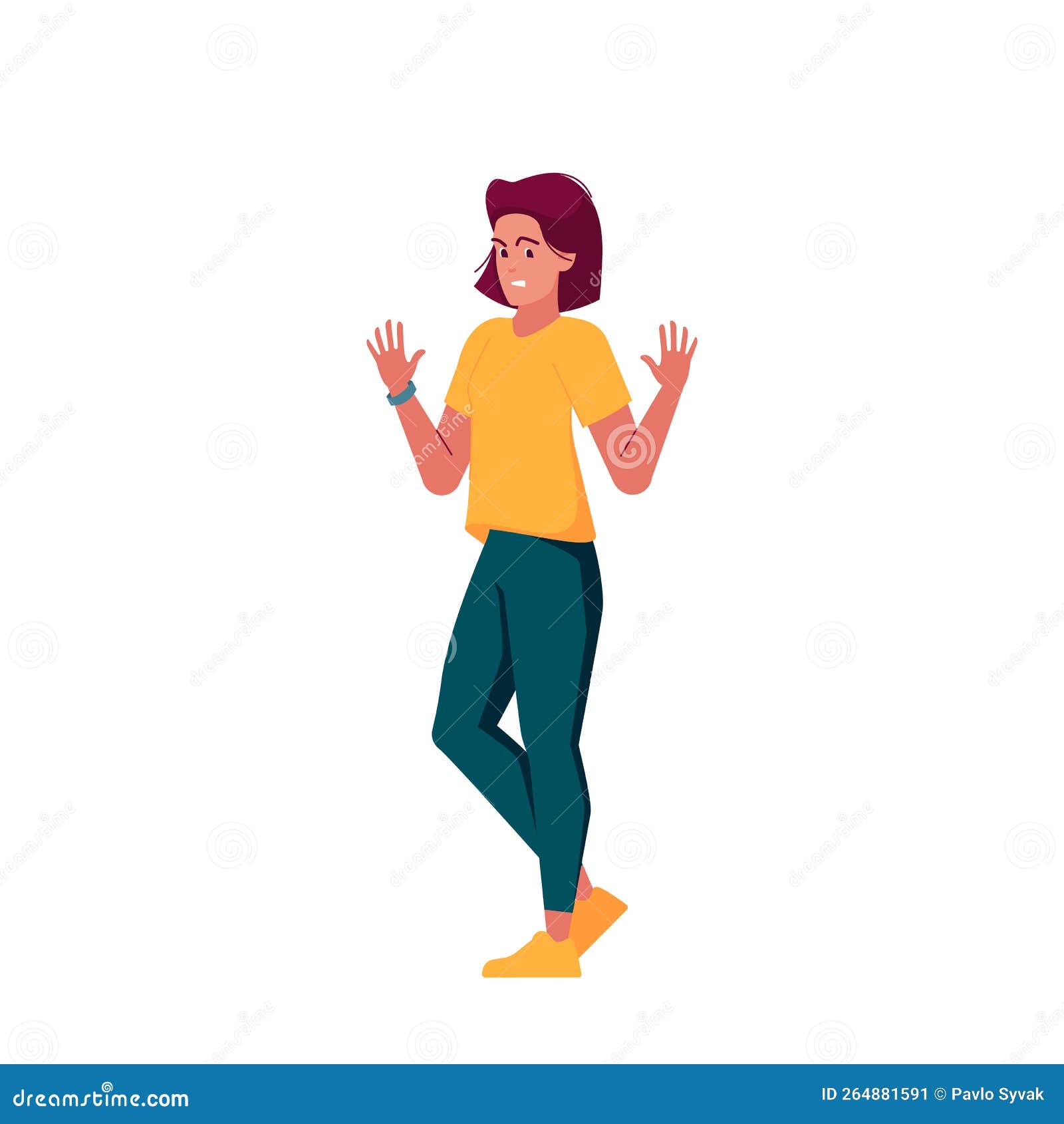 Refuse Negative Emotion, Expression, Body Language Concept. Angry ...