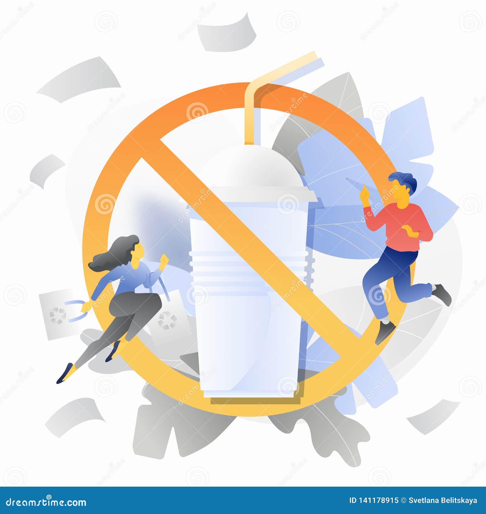 Refuse Plastic Metaphor stock vector. Illustration of planet - 141178915