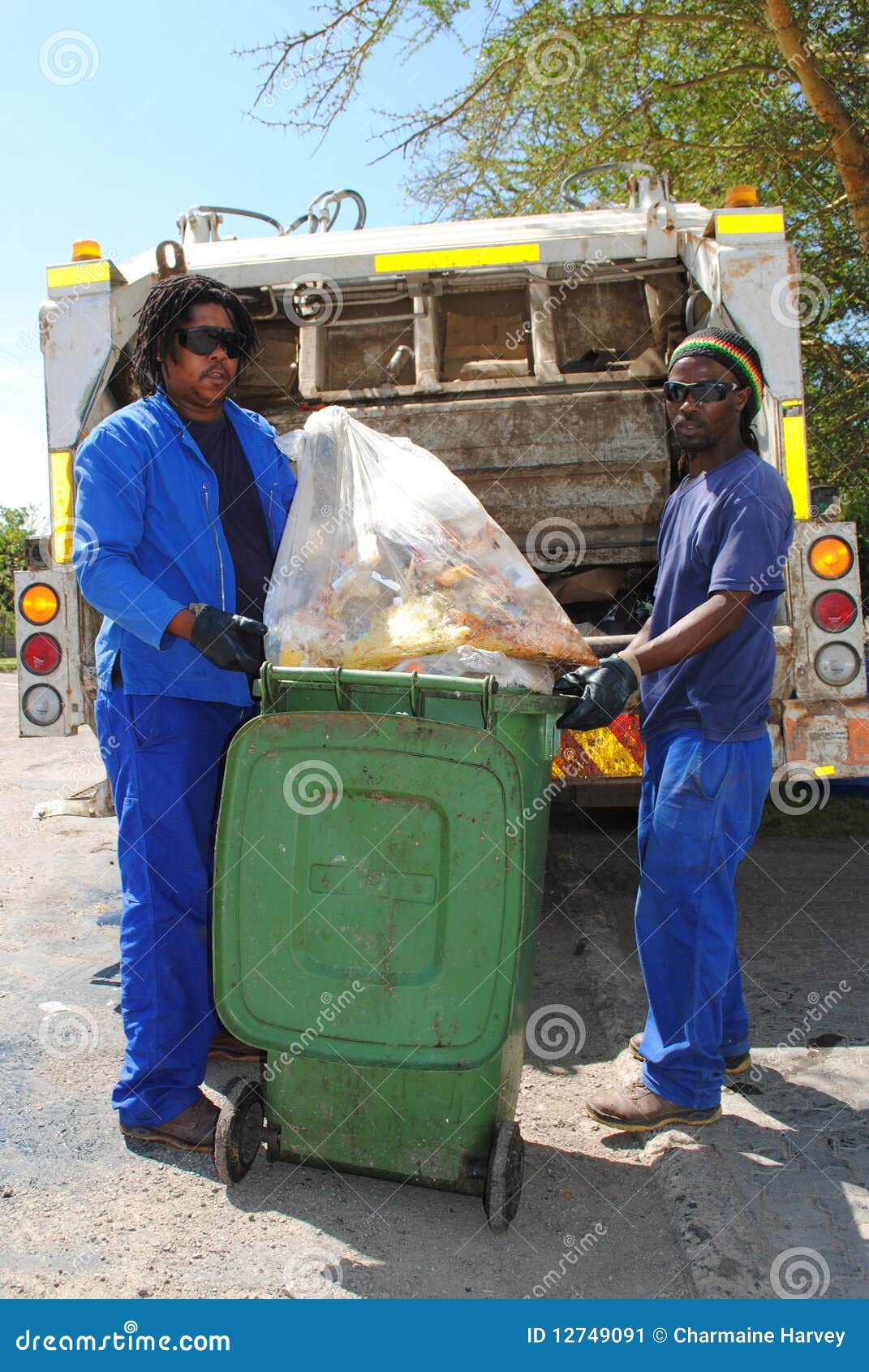 Refuse removal workers stock image. Image of clean, environment - 12749091