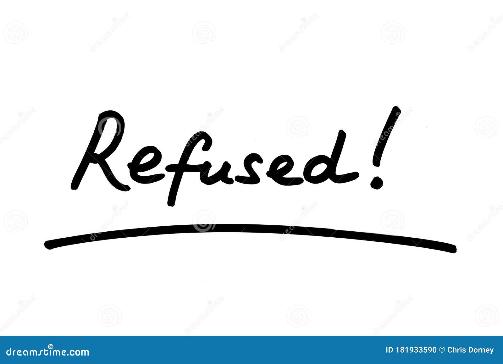 Refused stock illustration. Illustration of notice, background - 181933590