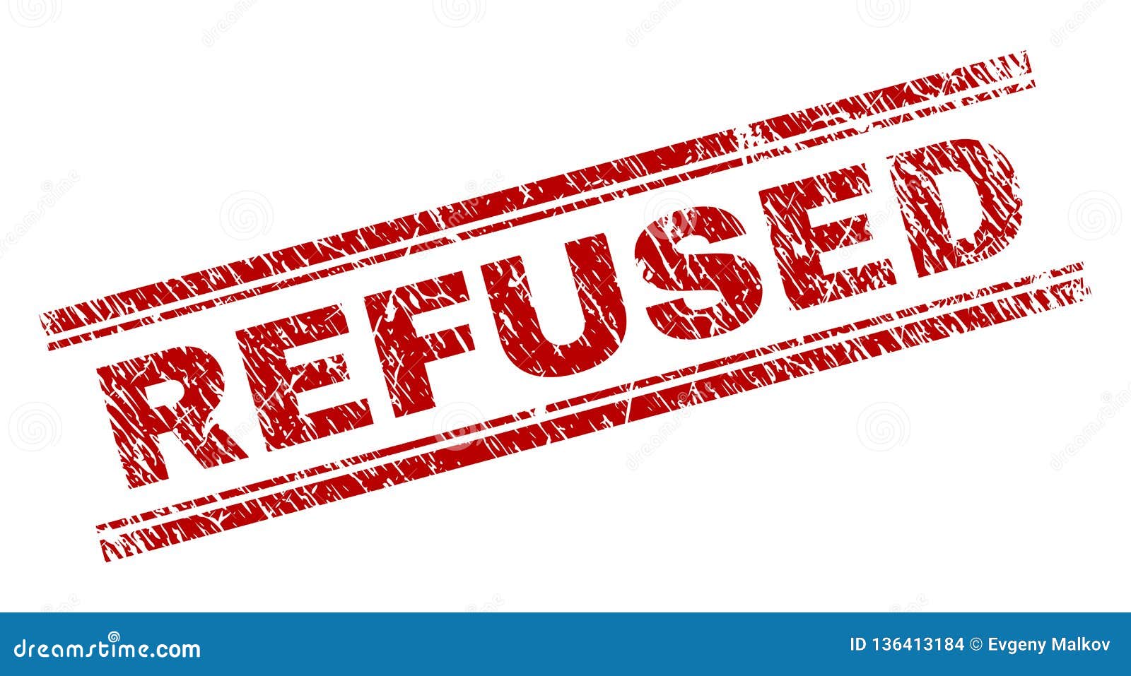 Scratched Textured REFUSED Stamp Seal Stock Vector - Illustration of ...