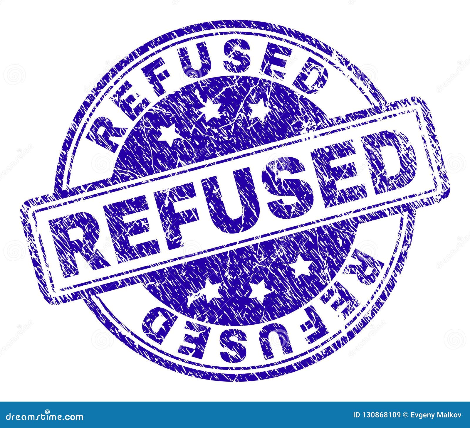 Scratched Textured REFUSED Stamp Seal Stock Vector - Illustration of ...