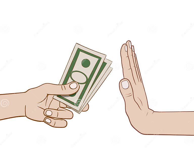 Refusing stock vector. Illustration of money, millionnaire - 54434270