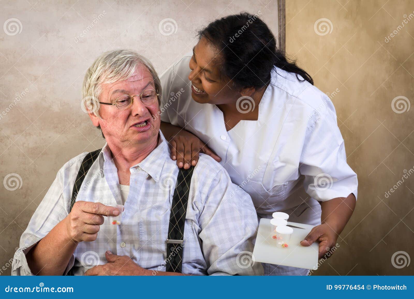 Refusing medication stock photo. Image of alzheimer, capsules - 99776454