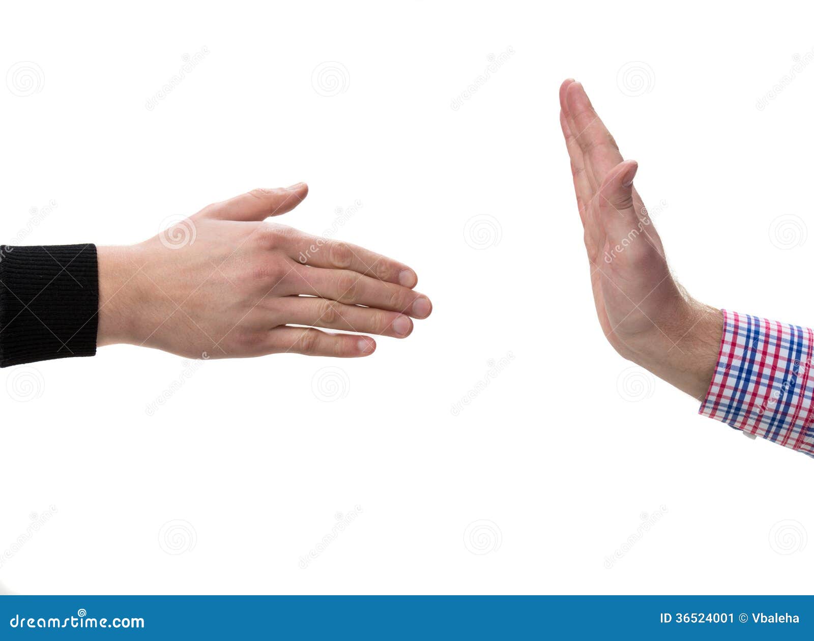 Refusing stock image. Image of studio, isolated, disapprove - 36524001