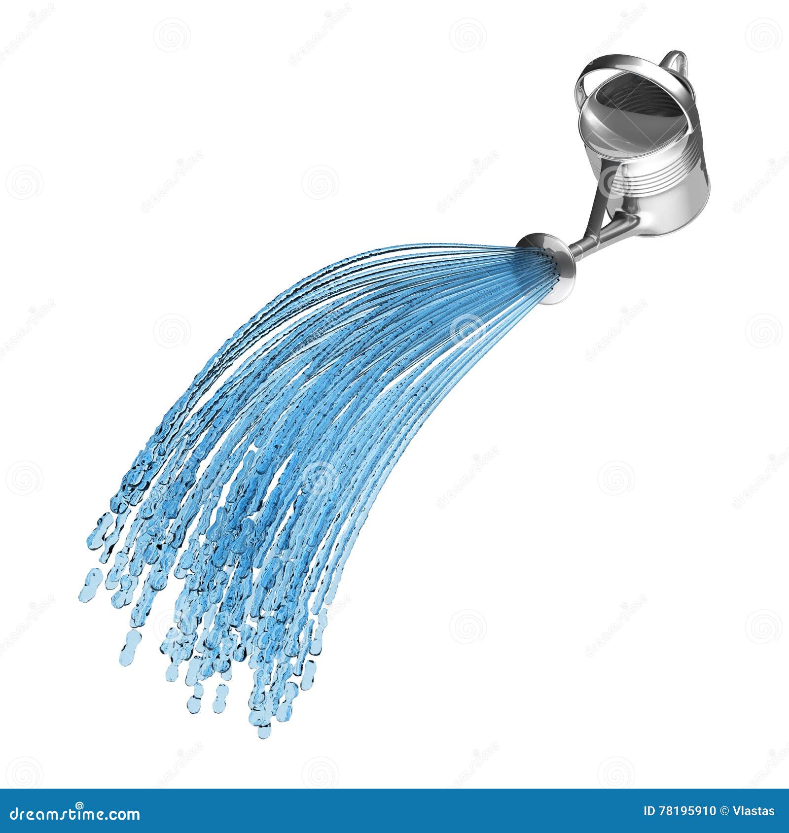 Regadera Con La Agua Corriente Aislada En El Blanco Stock de ...