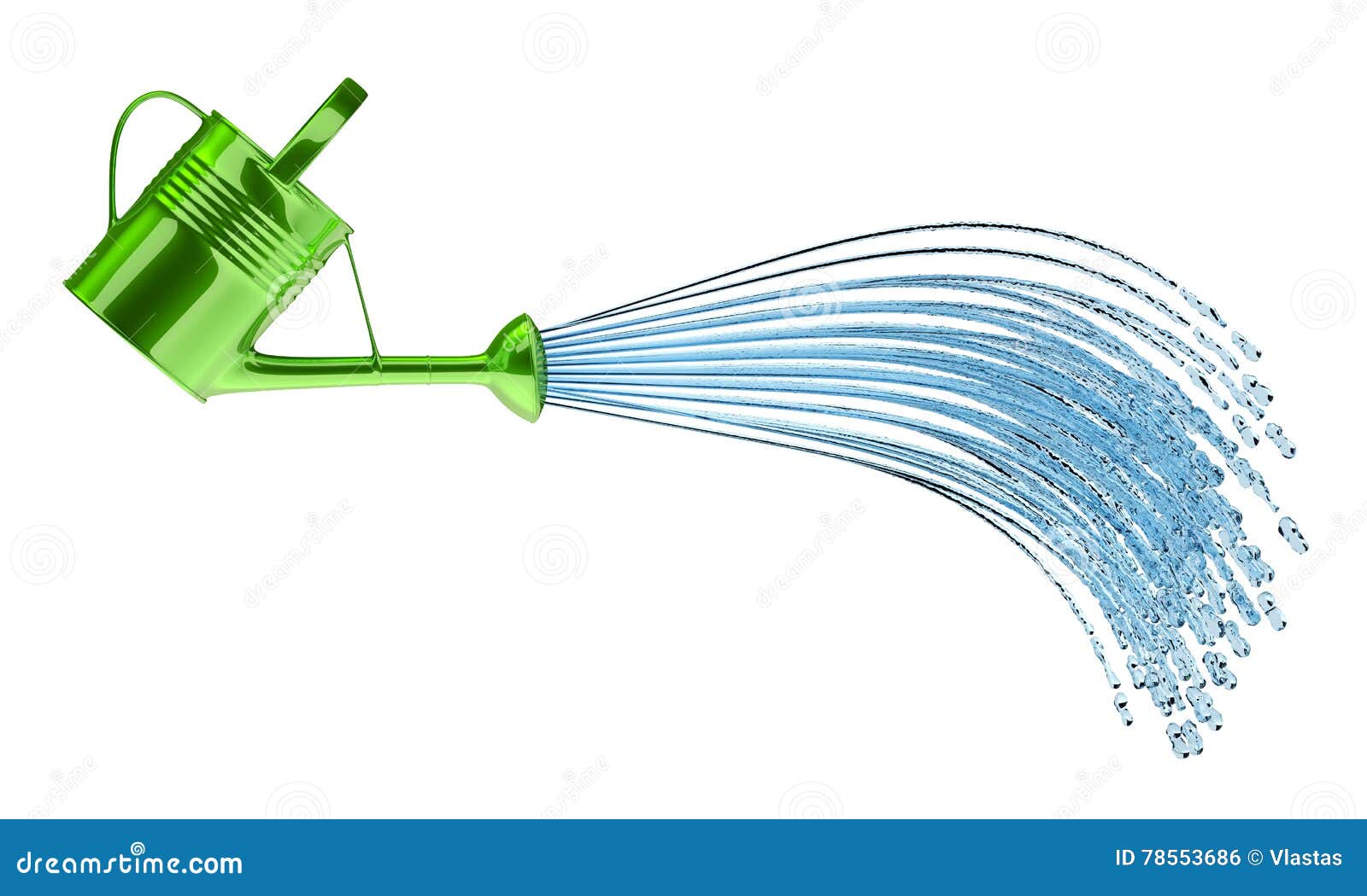 Regadera Con La Agua Corriente En El Blanco Stock de ilustración ...