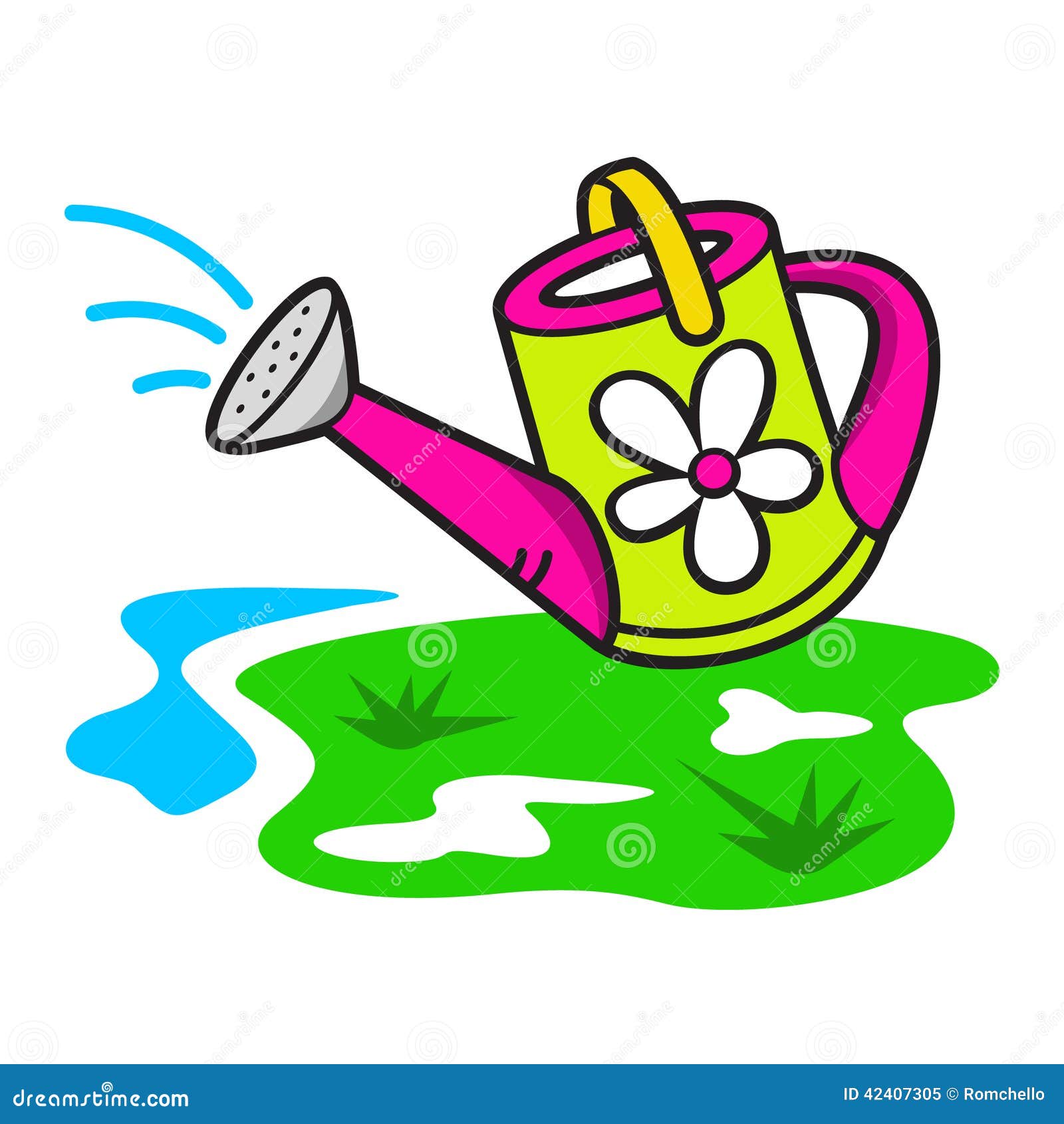 Regadera del vector stock de ilustración. Ilustración de hoja - 42407305