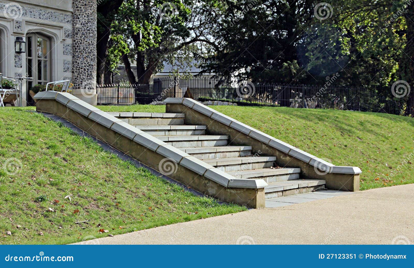 Regal castle steps stock image. Image of stone, park - 27123351