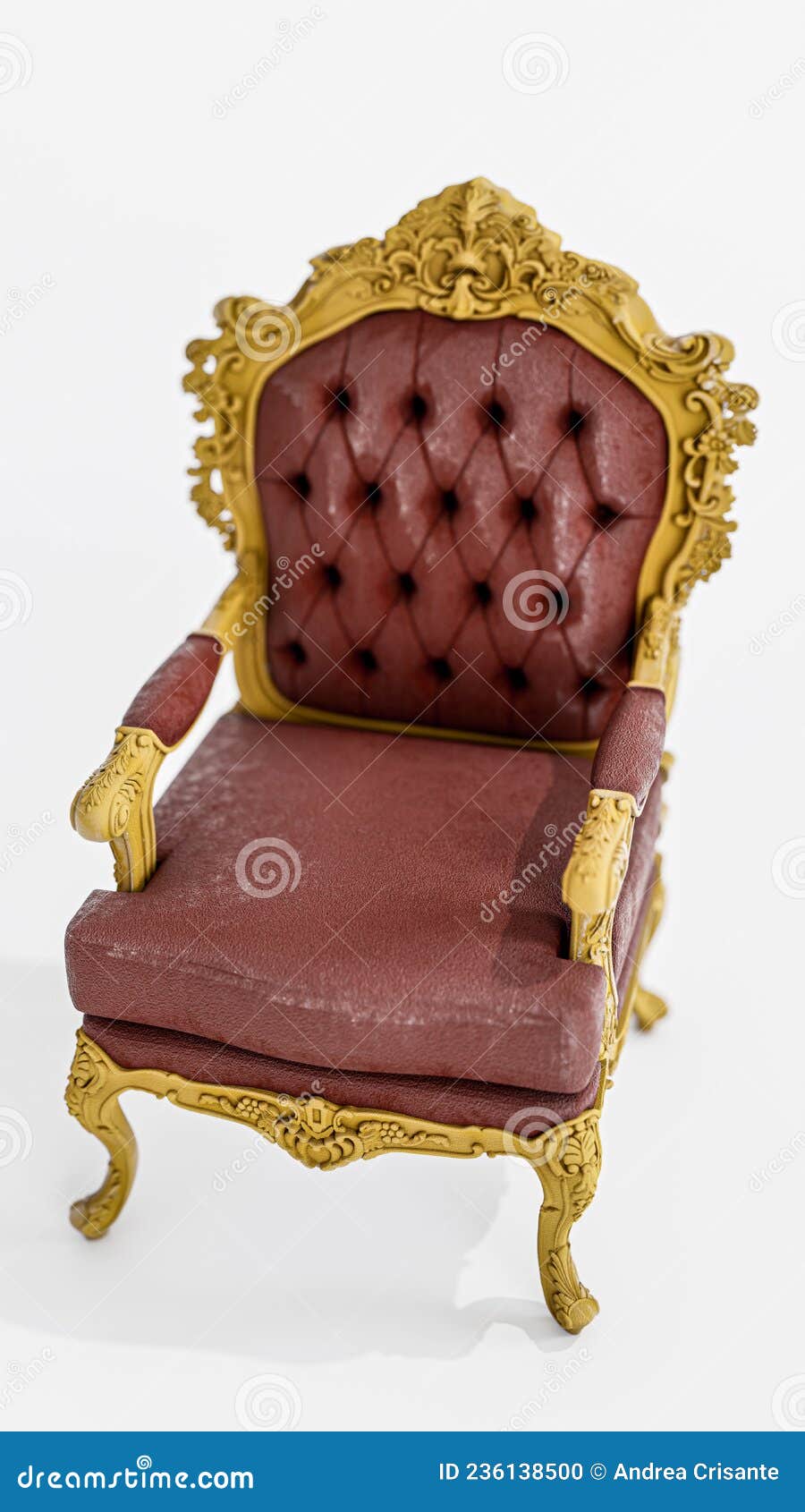 Regal Chair Isolated on White Background Stock Illustration ...