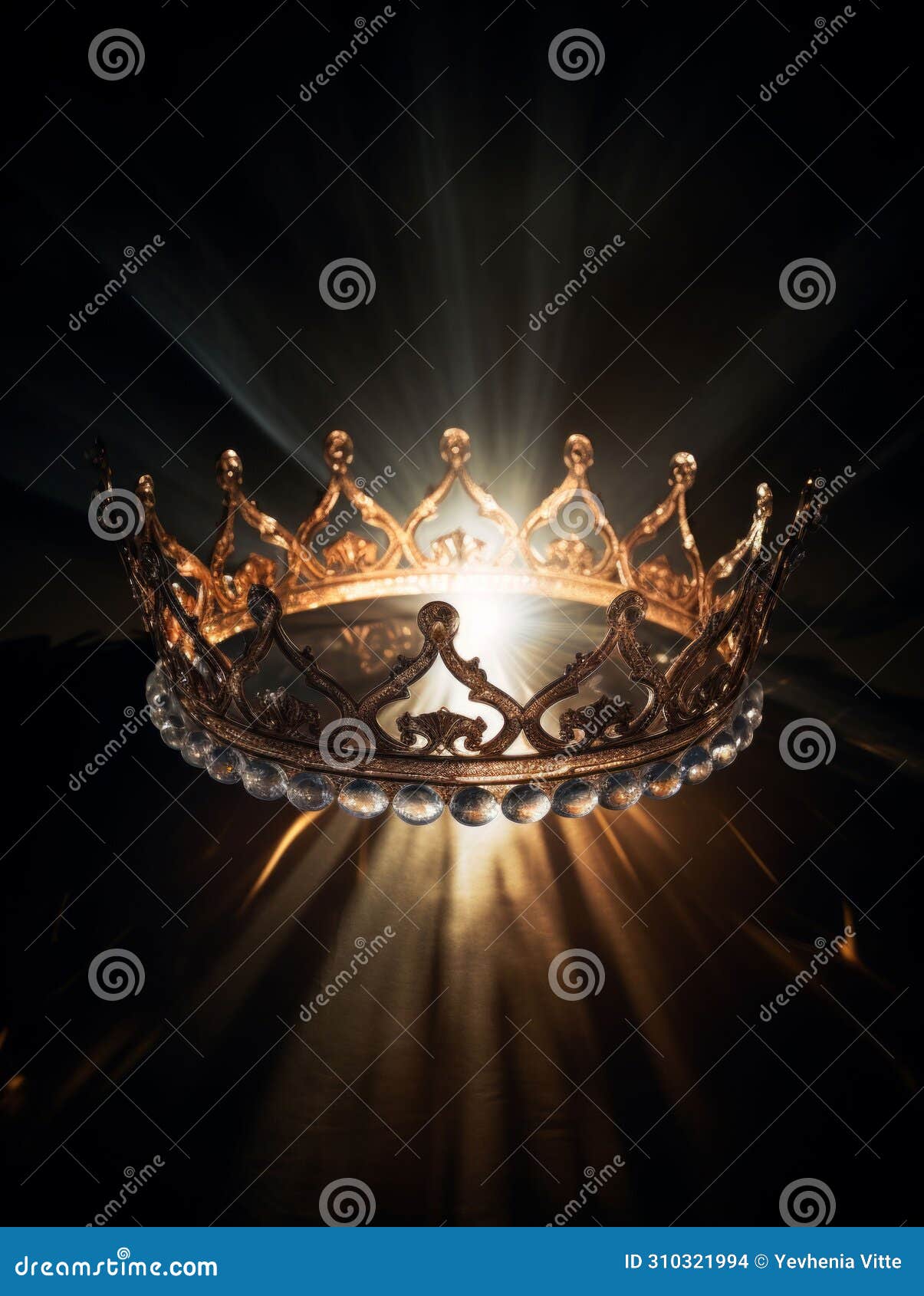 Regal Crown On Purple Velvet, Gold And Deep Purple, Watercolor, Hand ...