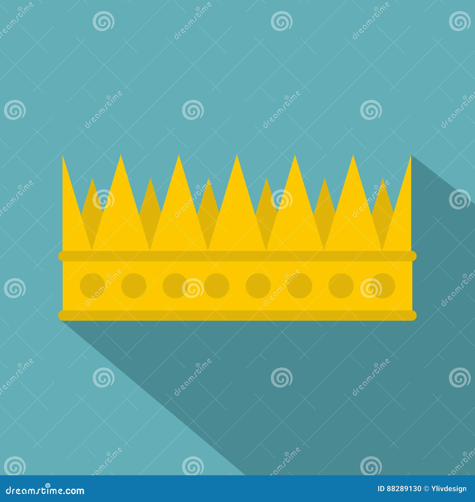Regal Crown Icon, Flat Style Stock Vector - Illustration of queen ...