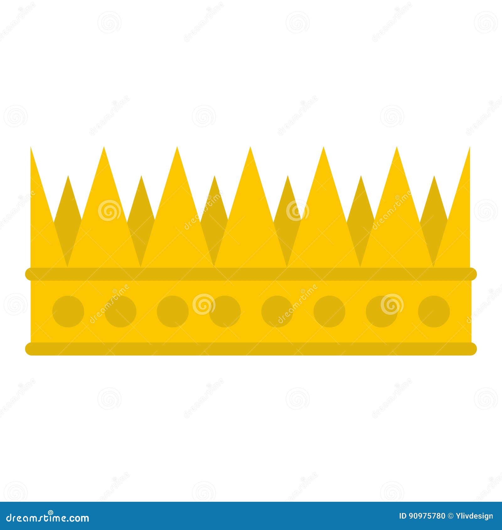 Regal crown icon isolated stock vector. Illustration of crowned - 90975780