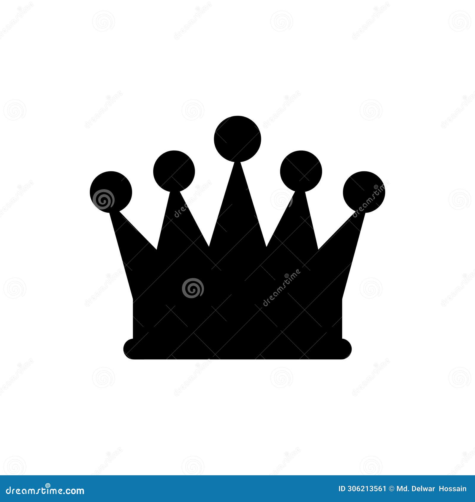 Regal crown icon stock vector. Illustration of sign - 306213561