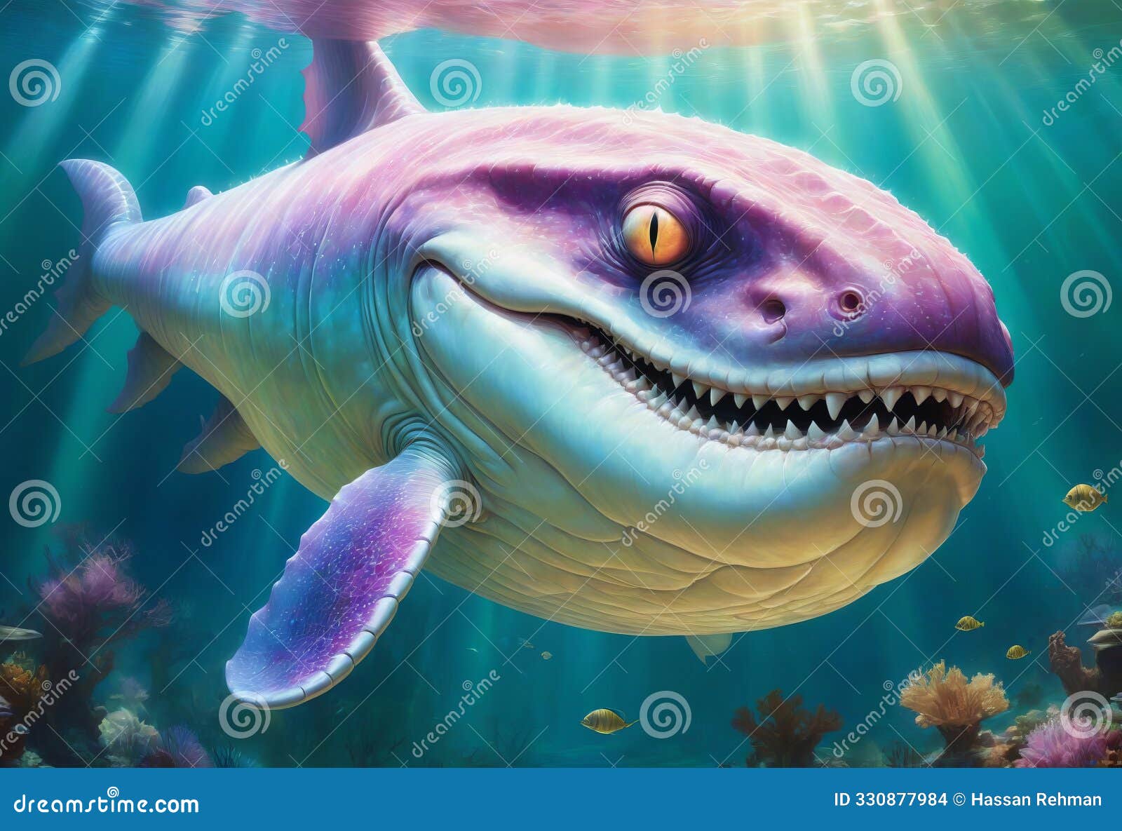 A Regal Illustrious Luminous Leviathan Stock Illustration ...